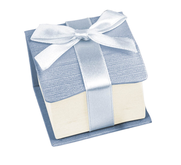ATLP Ribbon‑Bow Magnet Jewelry Box | Dual‑Color Paper Wrap, Velvet ...