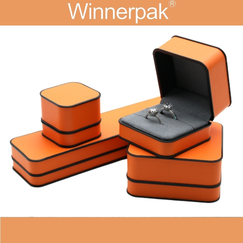 Premium Orange Jewelry Packaging Box | RC09B Leatherette Series - Winnerpak