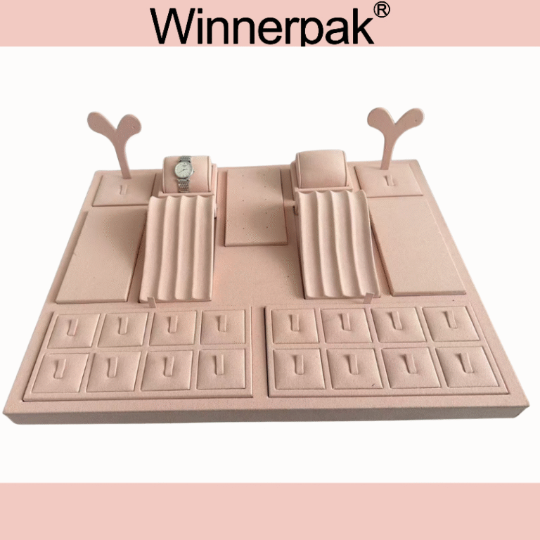 N Series Pink Microfiber Jewelry Display Set 450×420mm | Modular ...